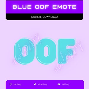 Blue Oof Emote Instant Download | Etsy