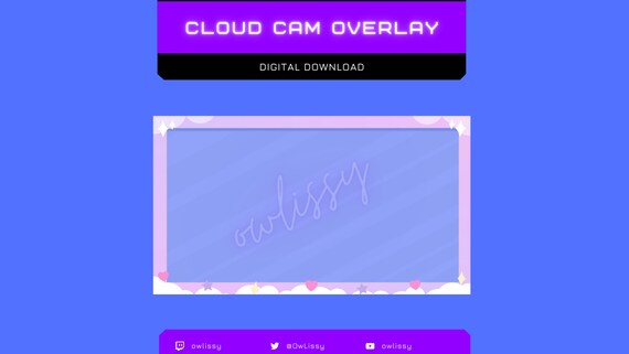 Cloud Webcam Overlay 1920 X 1080 | Etsy