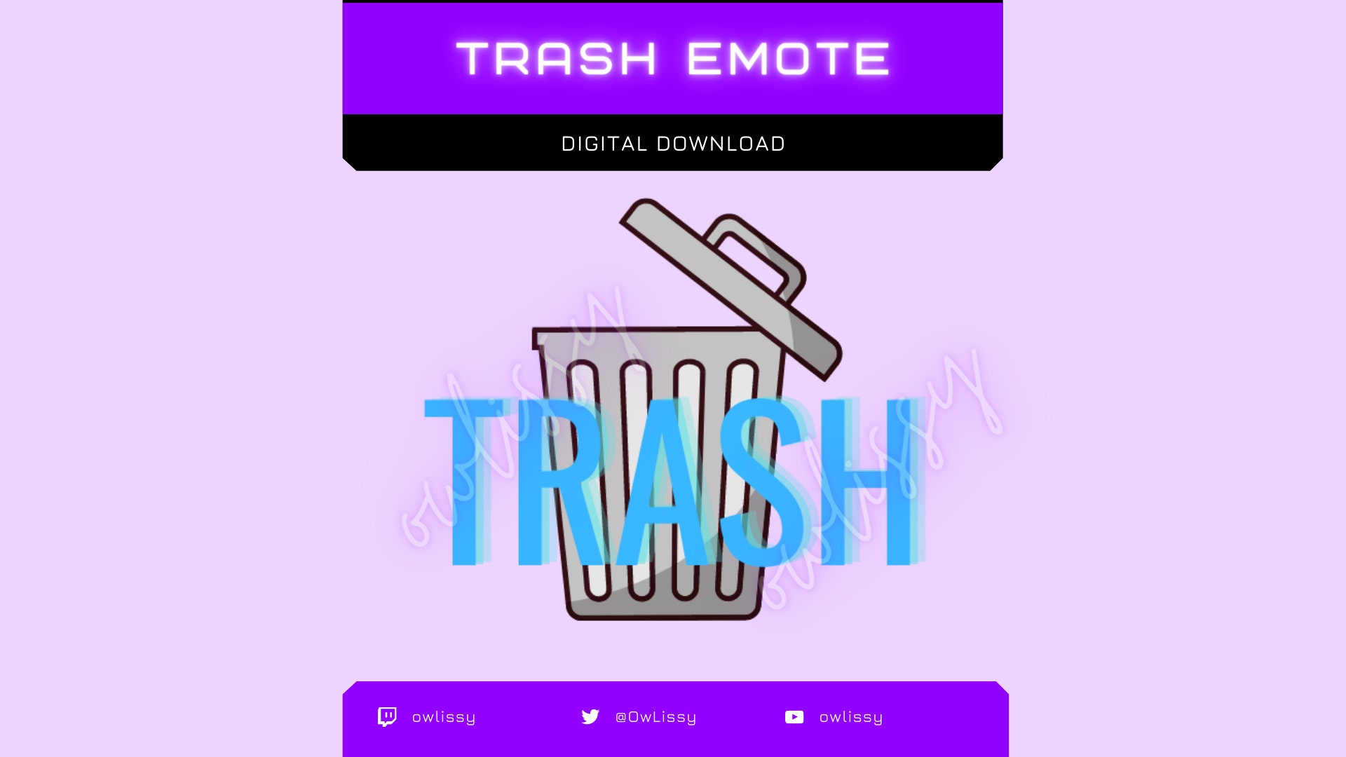 Twitch Trash Emote - Etsy