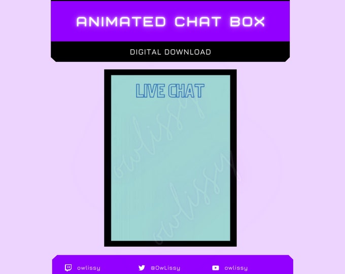 Twitch Animated Chat Box, Scalable, Mix and Match Stream Overlays for ...