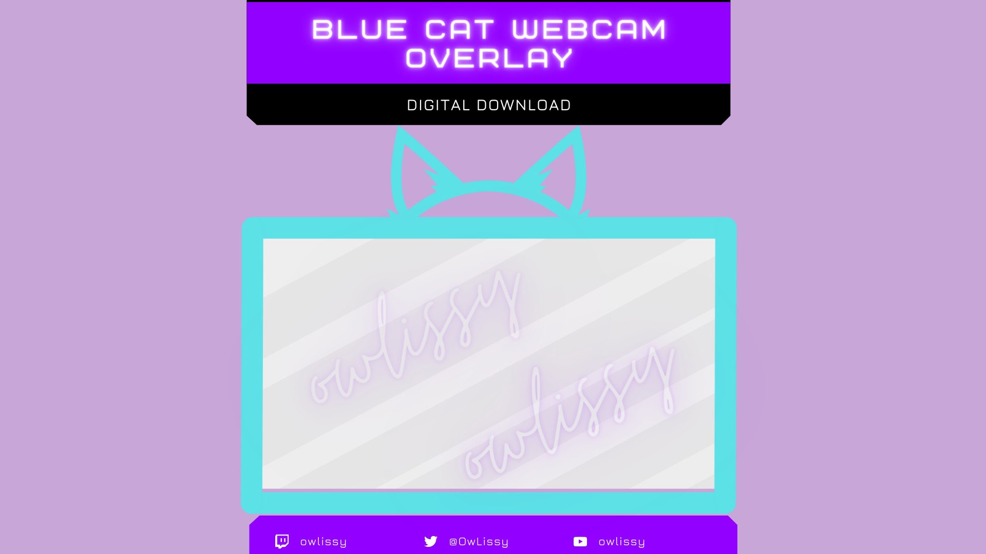 Cat Webcam Overlay | 16:9 - Etsy