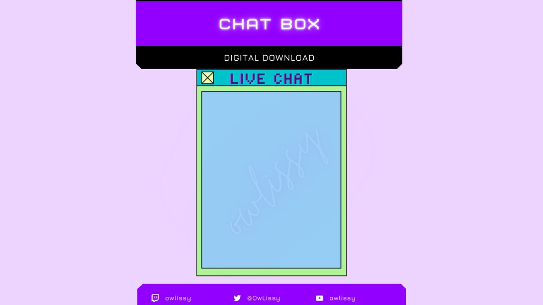 Twitch Chat Box | 375x500 - Etsy