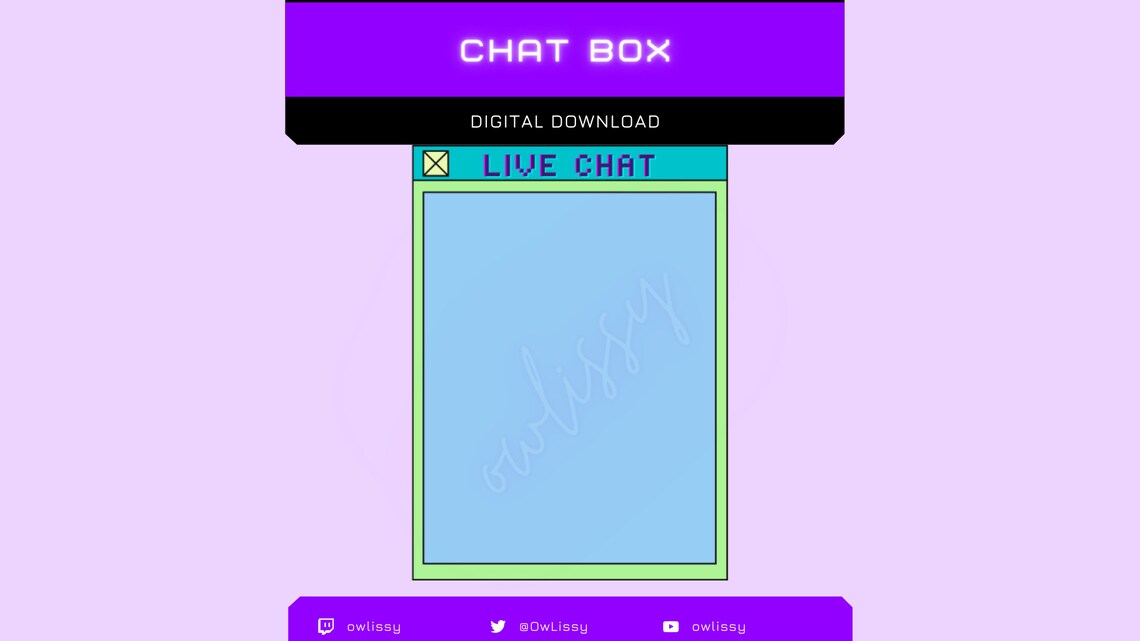 Twitch Chat Box 375x500 | Etsy