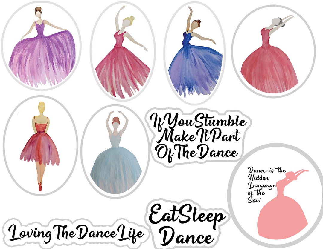 Dance Sticker Pack 10 Ballet Stickers Custom Designs Dance Class ...