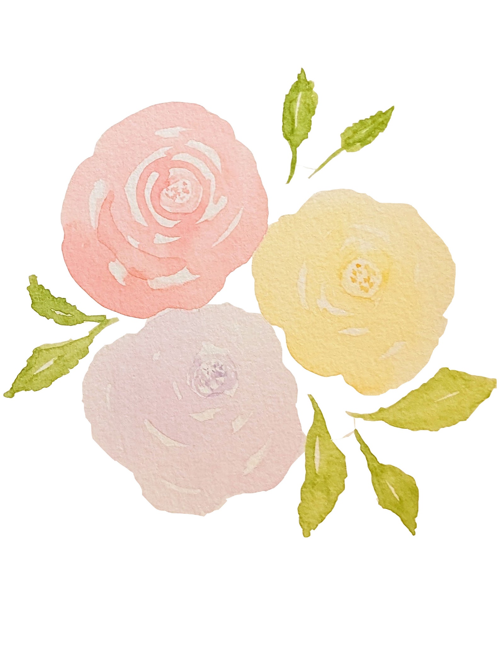 Spring Clip Art Watercolor Flowers Pastel Flower Clip Art - Etsy