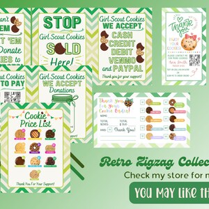 Girl Scout Cookie Thank You Tag Template, Editable Printable Girl Scout ...