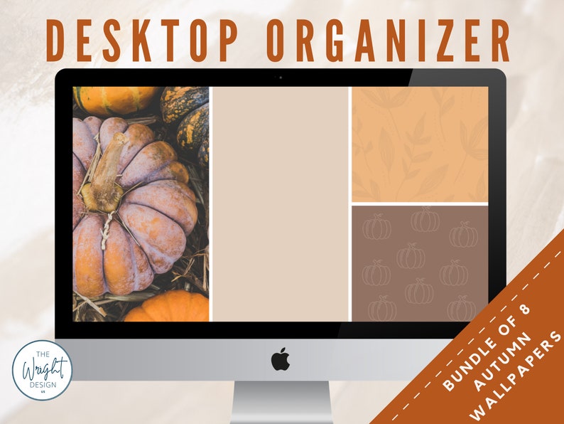 Fall Autumn Desktop Wallpaper Organizer Scenic Wallpaper - Etsy