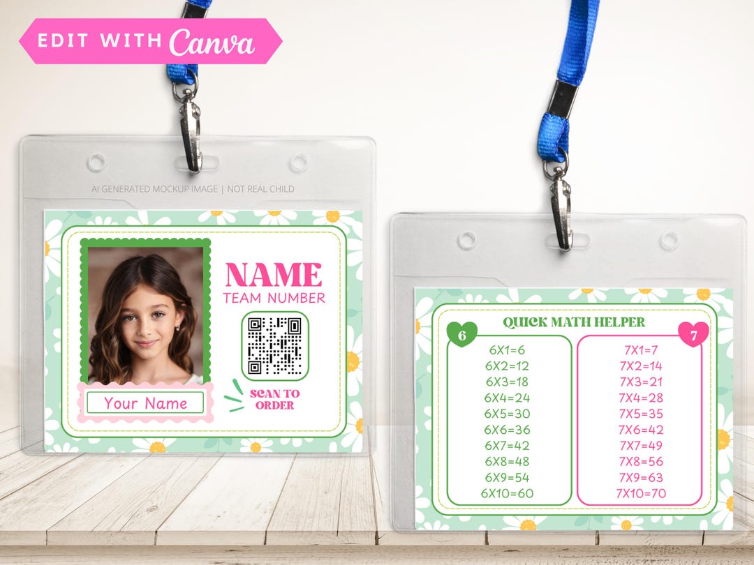 Fundraiser Booth Lanyard Insert | Youth Fundraiser Sales Helper ...