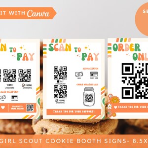Girl Scout Cookie Sign 2023 2024, LBB ABC We Accept Sign, Scan to Pay ...