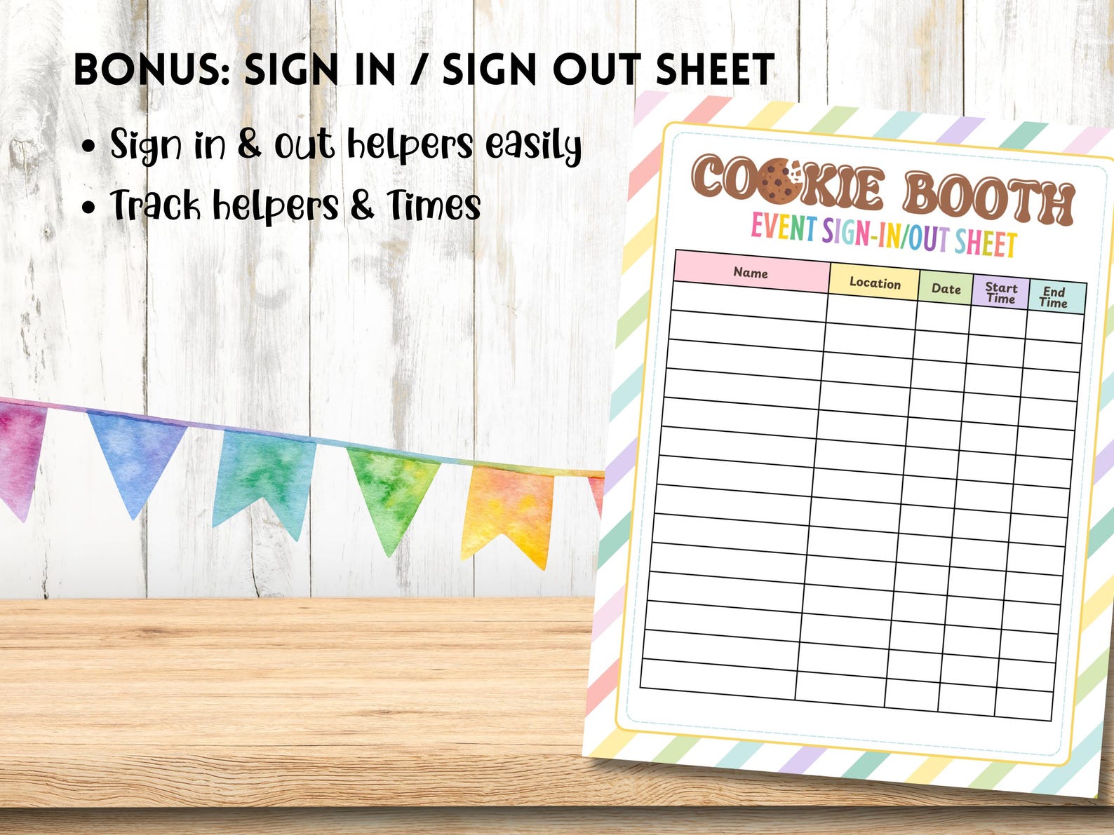 Fundraiser Booth Inventory and Money Tracker | Youth Fundraiser Sales ...