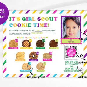 Editable Girl Scout Cookie Sign 2024, LBB ABC Cookie Menu Price List ...