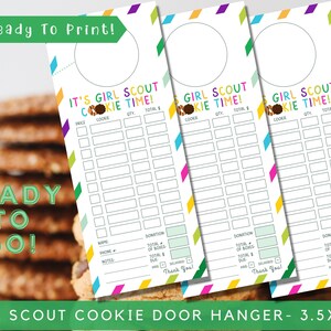 Girl Scout Cookie Door Hanger ABC LBB Order Form Printable - Etsy