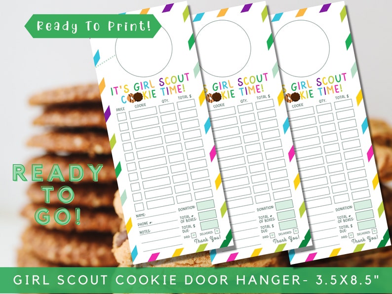 Girl Scout Cookie Door Hanger ABC LBB Order Form Printable - Etsy