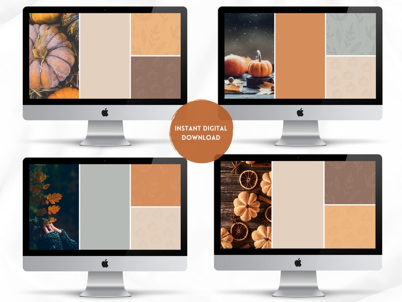 Fall Autumn Desktop Wallpaper Organizer Scenic Wallpaper - Etsy