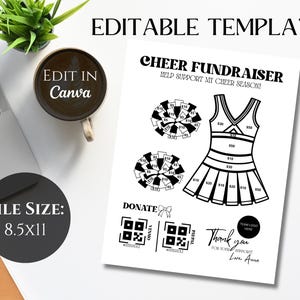 Cheer Fundraiser Printable Flyer | Sponsor My Cheer Season | Custom ...