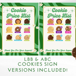 Editable Girl Scout Cookie Sign 2025, LBB ABC Retro Cookie Menu Price ...