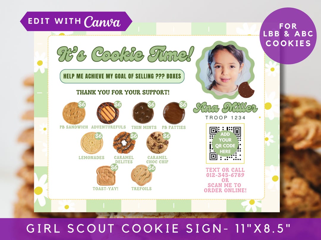 Editable Girl Scout Cookie Sign 2024 2025, LBB ABC Cookie Menu Price ...