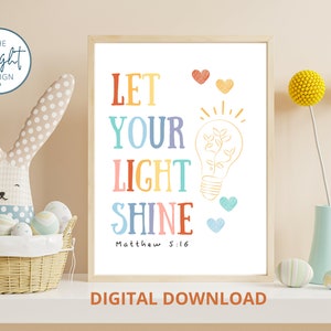 Set of 3 Christian Bible Verse Poster for Kids, Children Sunday School ...