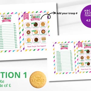 2025 Girl Scout Cookie Lanyard, Printable LBB ABC Price Menu, Cookie ...
