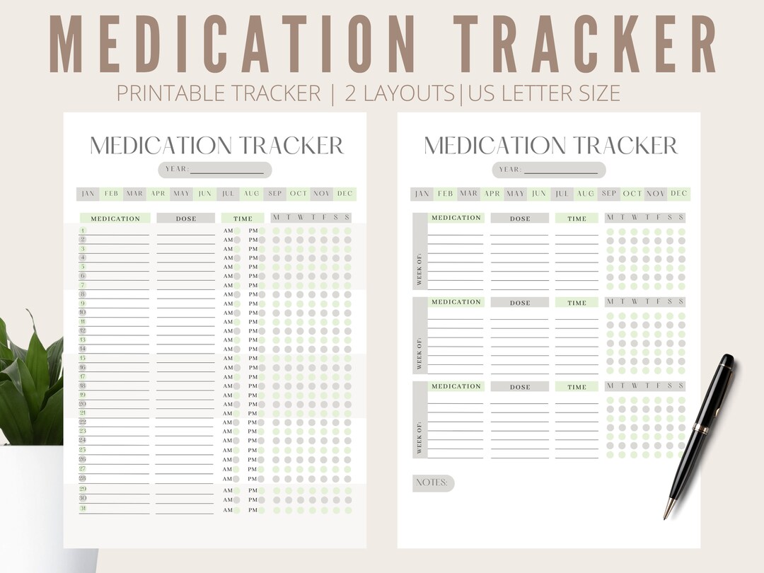 Printable Medication Tracker Minimalist Medication List - Etsy