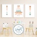 Set of 6 Christian Boho Bible Verse Poster for Sunday School Classroom ...