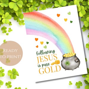 Following Jesus is Pure Gold Handprint Craft | St. Patrick’s Day ...