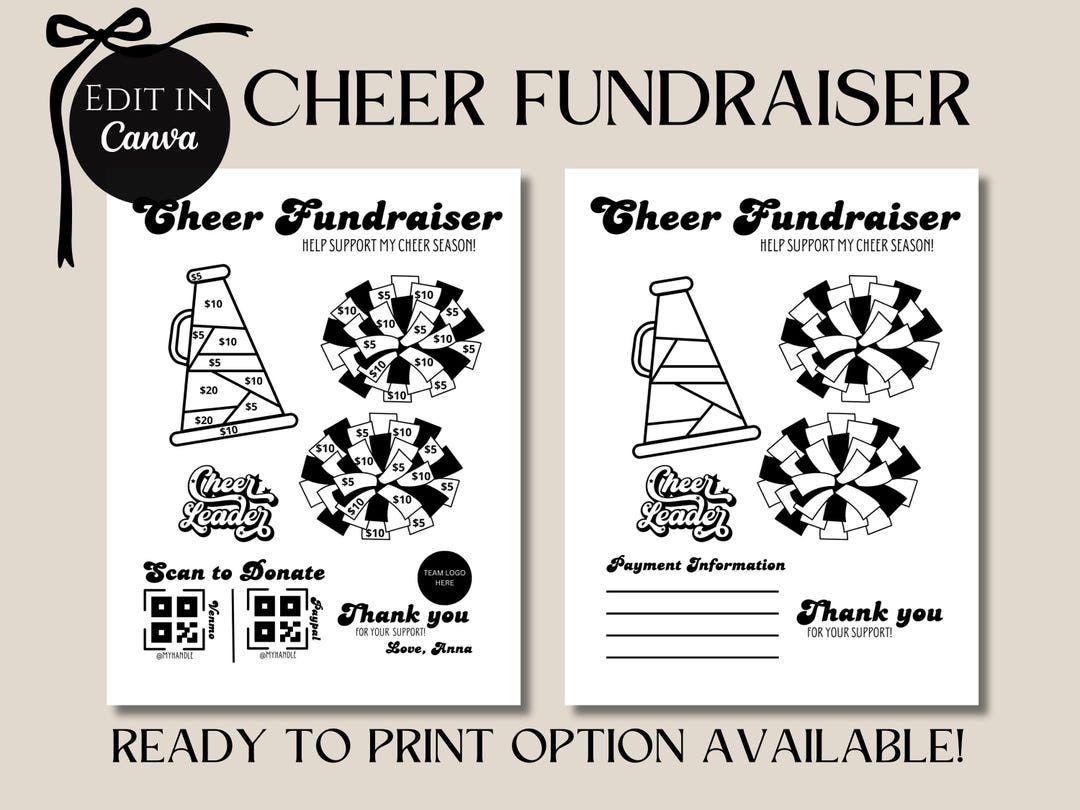 Cheer Fundraiser Flyer | Sponsor My Cheer Season | Printable Custom ...