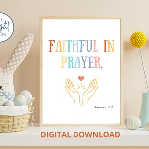 Set of 3 Christian Bible Verse Poster for Kids, Children Sunday School ...