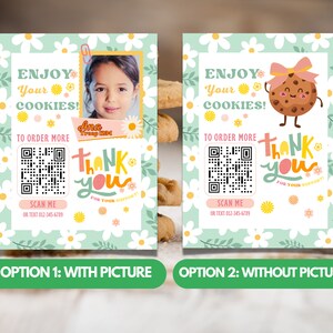 2024 Girl Scout Cookie Thank You Card, Editable & Printable Girl Scout ...