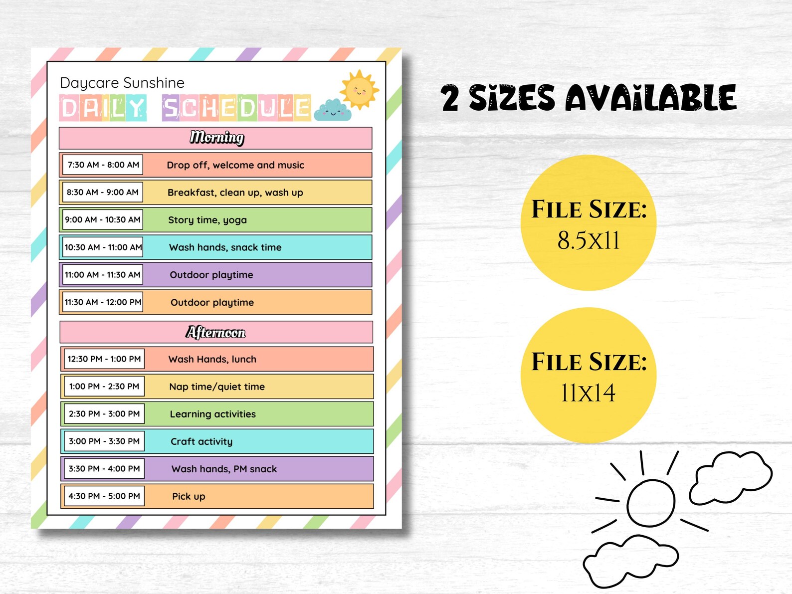 Daycare Daily Schedule, Kids Daily Routine, Home Childcare Provider ...