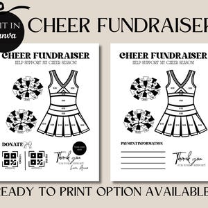 Cheer Fundraiser Printable Flyer | Sponsor My Cheer Season | Custom ...