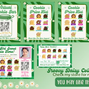 Retro Girl Scout Cookie Thank You Note 2024 2025, Editable ABC Order ...
