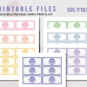 Chore Behavior Chart Editable Kids Reward Bucks, Printable Reward ...