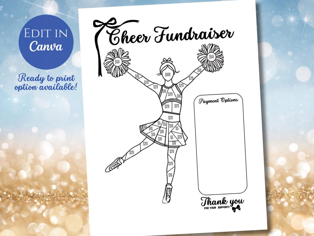 Cheer Team Fundraiser Printable Template | Sponsor My Cheer Season ...