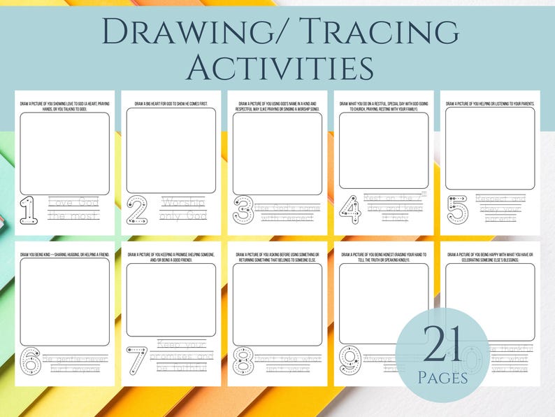 10 Commandments Printable Activity for Kids | Sunday School Work ...