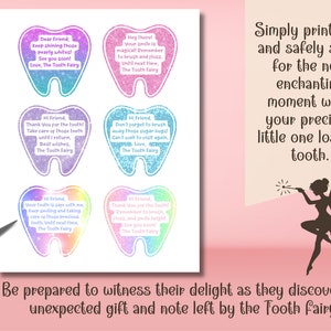 PRINTABLE Tooth Fairy Note Receipt Letter, 12 Designs, Lost Tooth ...