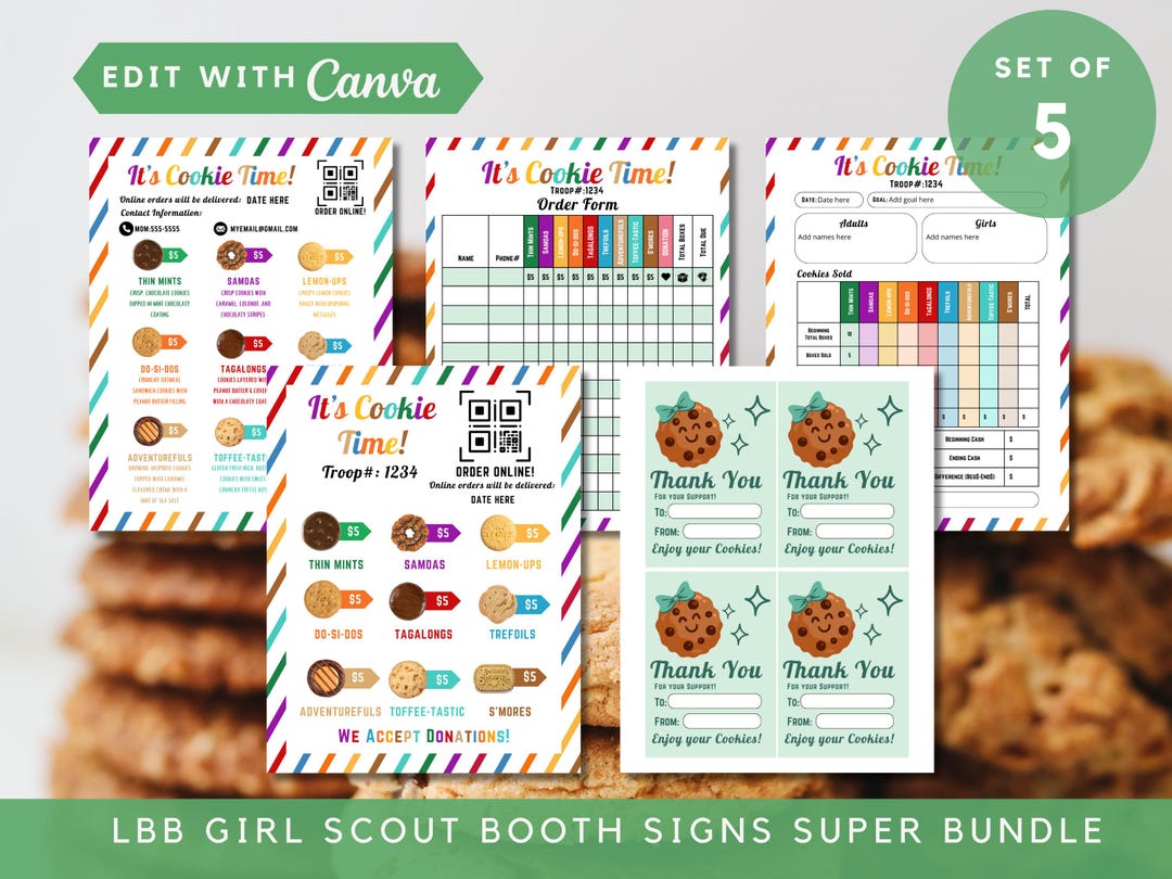 LBB Girl Scout Cookie Super Bundle 2024 2025 Editable/printable, Cookie ...