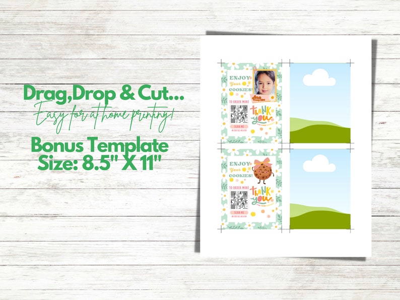 2024 Girl Scout Cookie Thank You Card, Editable & Printable Girl Scout ...