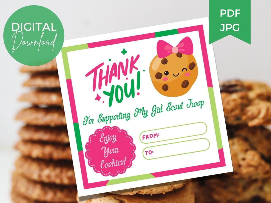 Girl Scouts Thank You 2024 2025, Printable LBB ABC Cookie Delivery Sale ...