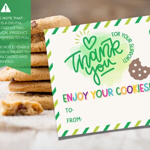 Girl Scout Cookie Thank You Card 2024 2025 , Printable LBB ABC Delivery ...