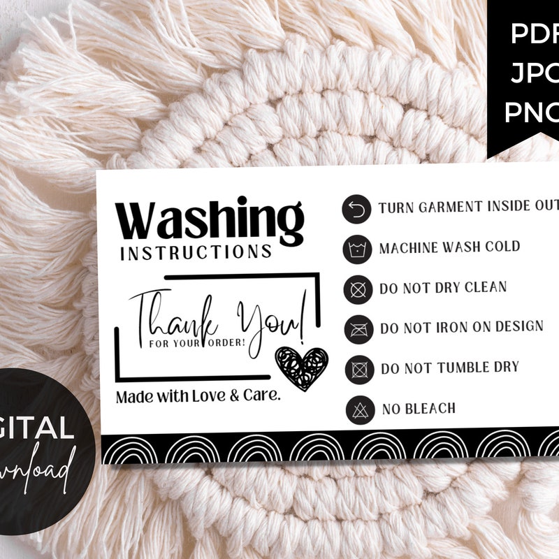 Care Instructions - Etsy