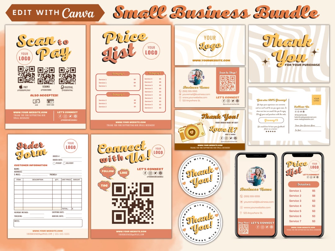 Retro Craft Show Bundle, Order Form Template, Vendor Booth Display ...