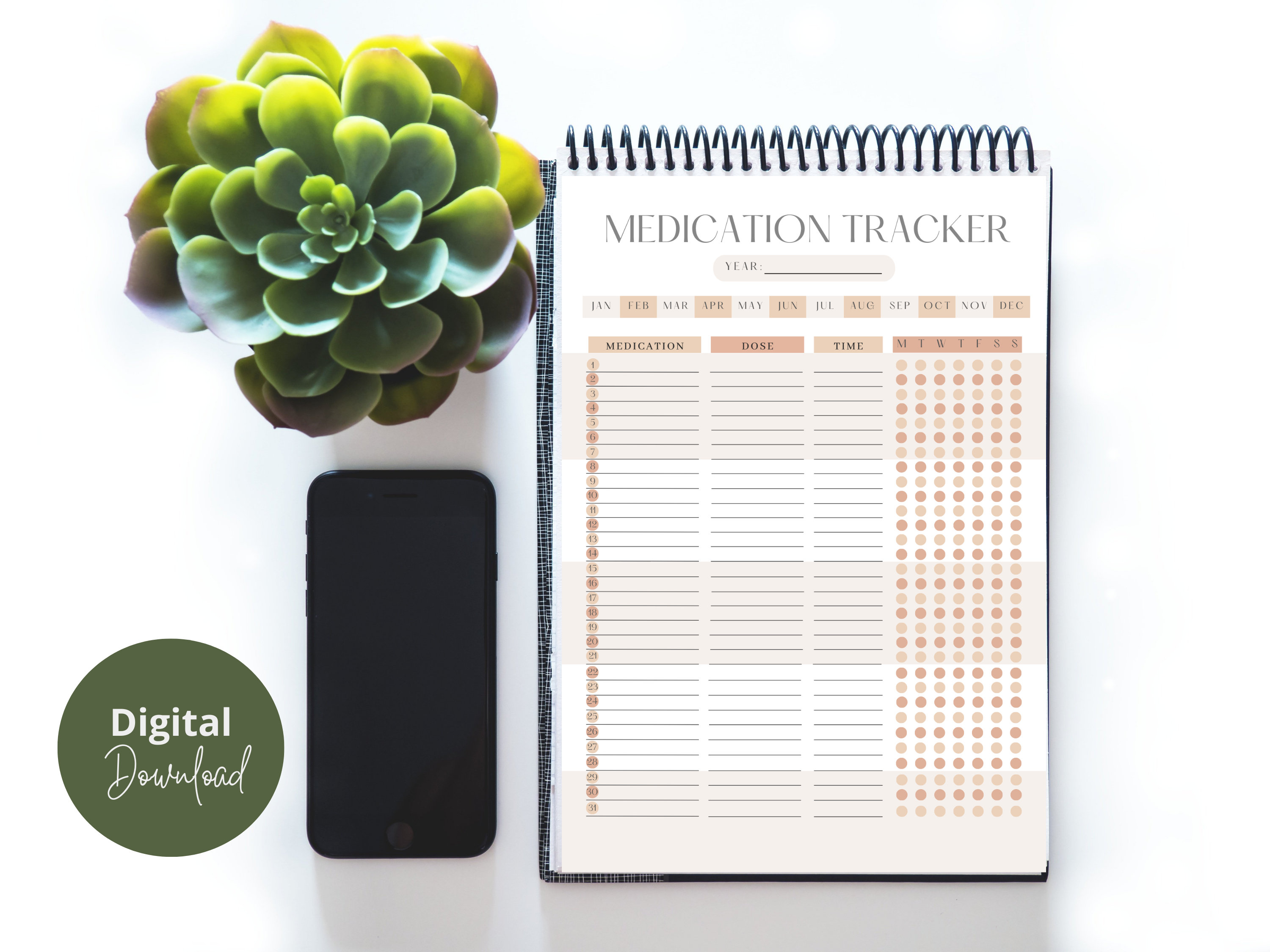 Medicine Tracker Madication Tracker Daily Weekly Medication - Etsy