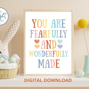 Set of 3 Christian Bible Verse Poster for Kids, Children Sunday School ...