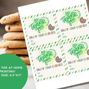 Girl Scout Cookie Thank You Card 2024 2025 , Printable LBB ABC Delivery ...