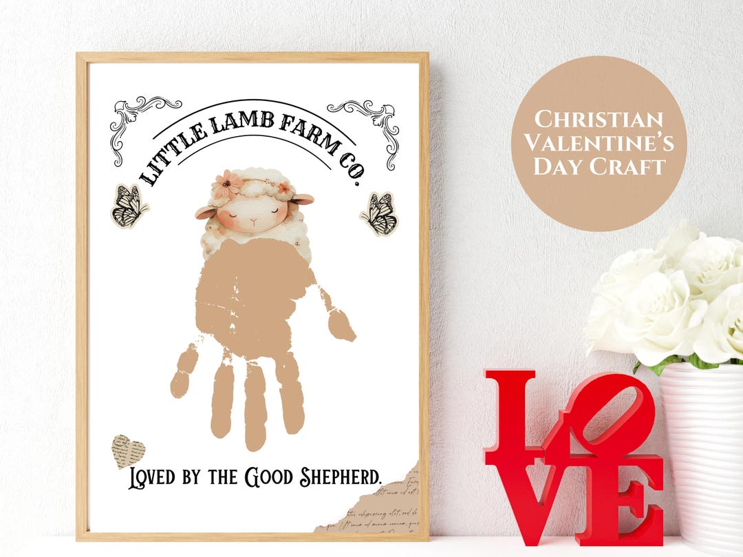 Christian Sheep Handprint Craft Printable | Valentine & Easter Kids ...