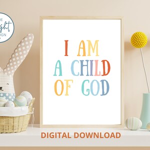 Christian Kids 3 Piece Wall Art, I Am a Child of God Christian Posters ...