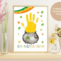 PRINTABLE First Day of Homeschool Handprint | Christian Kids Art ...