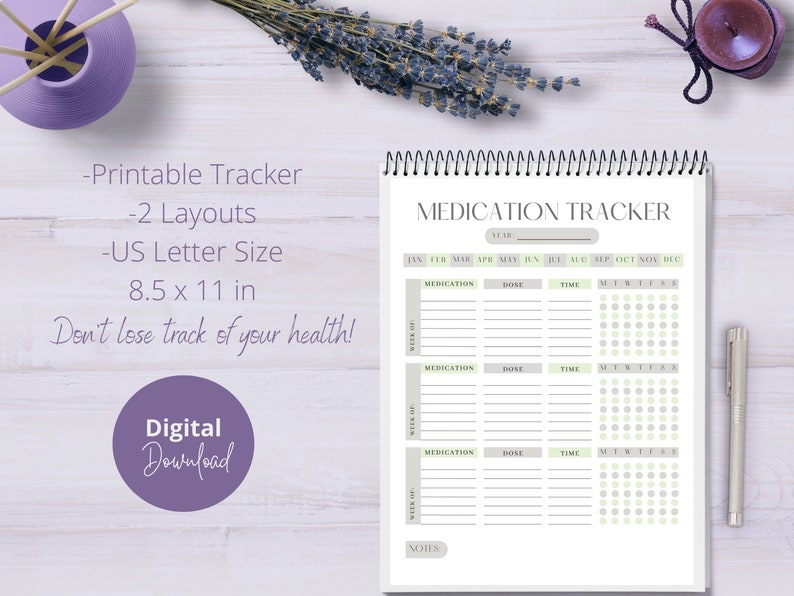 Printable Medication Tracker Minimalist Medication List - Etsy