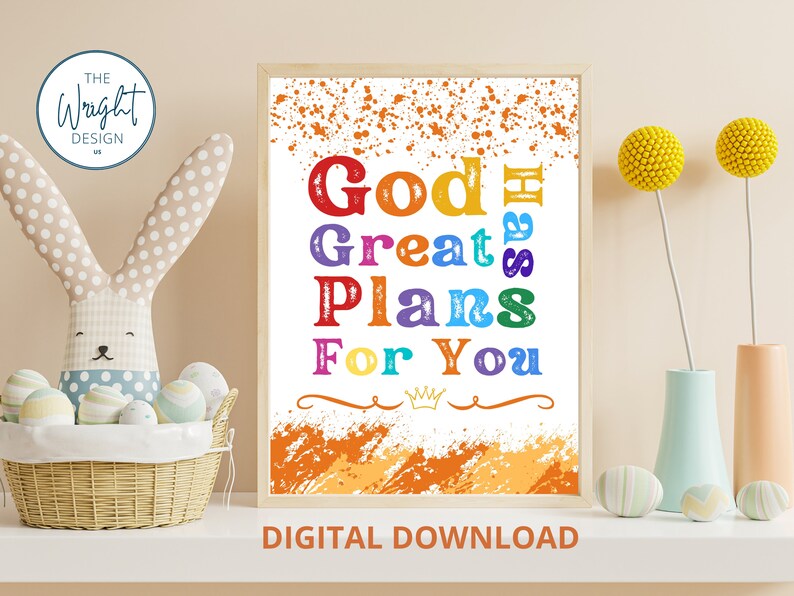 Set of 3 Colorful Sunday School Wall Art Christian Posters I | Etsy